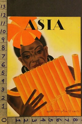 1931 MCINTOSH DECO ASIA MUSIC PIPE AFRICAN PANPIPE CANE VINTAGE ART ...