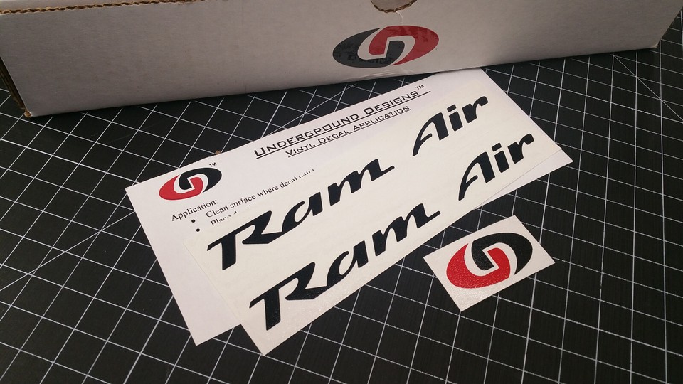 Ram Air Decals (2pk) Hood Intake Stickers Firebird Trans Am GTO Camaro ...