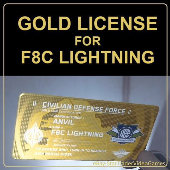 STAR CITIZEN - GOLD LICENSE TICKET FOR F8C LIGHTNING 3.24 | eBay