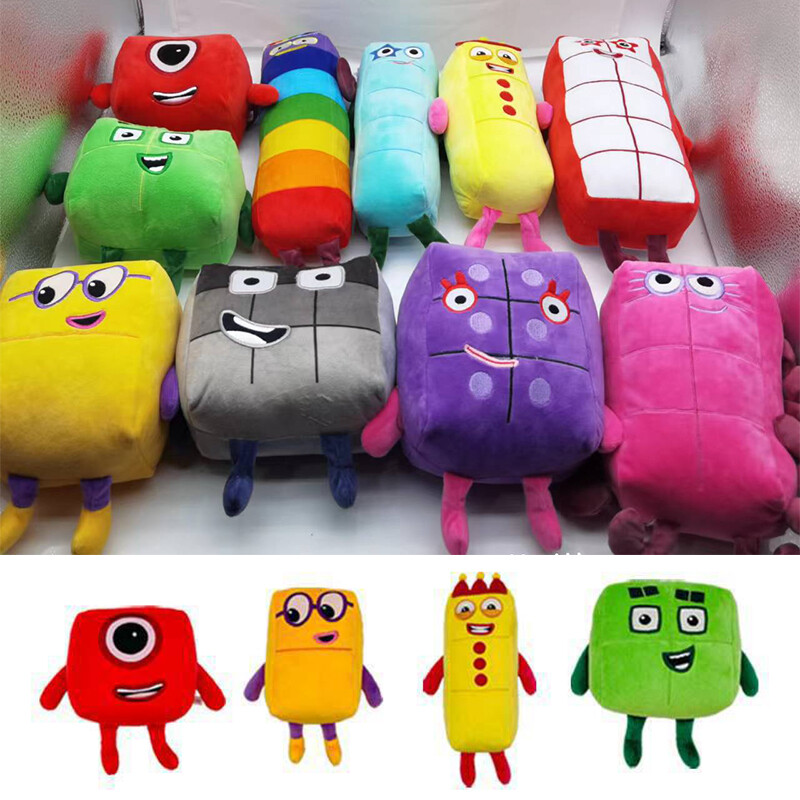 Numberblocks 1-10 Blocks Number Soft Plush Doll Stuffed Toys Cartoon ...