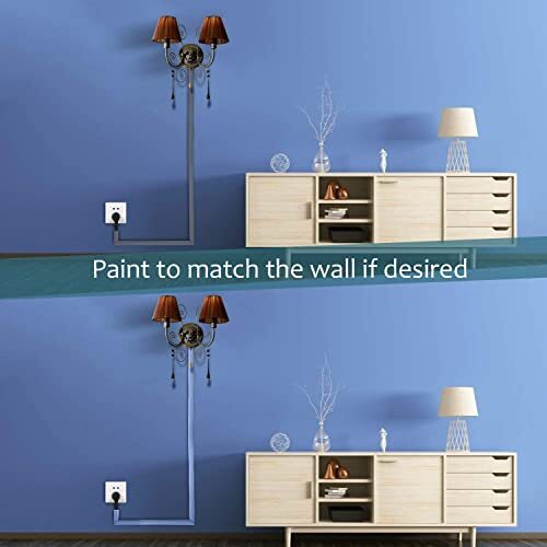 Cable Hider Raceway Kit, 68in Wire Hiders for TV on Wall, Paintable ...
