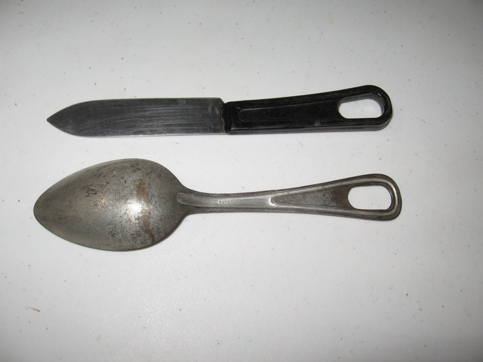 Original WW2 U.S. Army Mess Kit Knife Spoon Silverware Military US 1945 ...