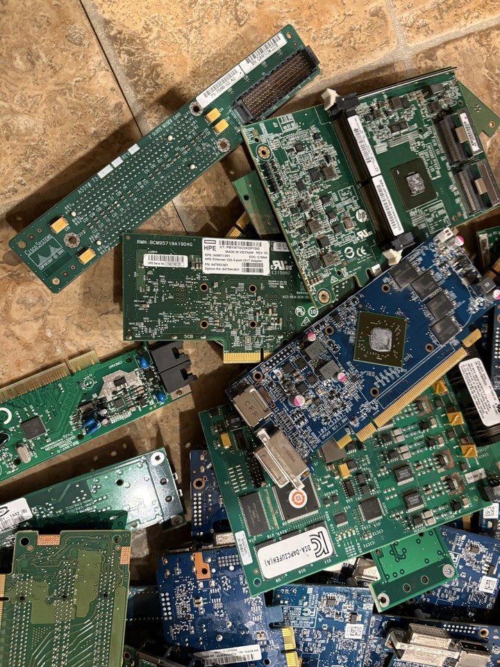 12lbs+ VGA & Expansion Cards w/Gold Fingers-for Scrap Gold Brackets ...
