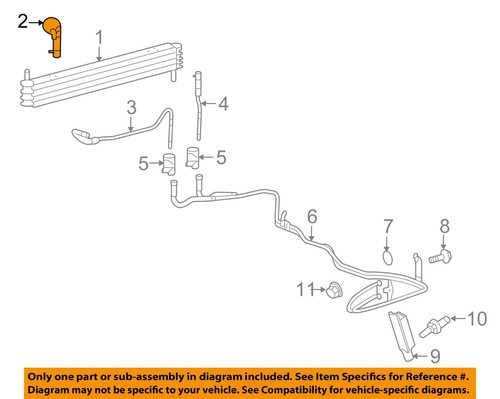 FORD OEM 07-14 Expedition Cooling Trans Oil Cooler-Inlet Hose ...