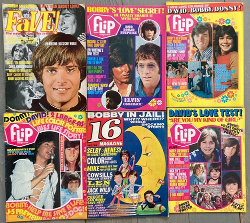 -CUT- Fave, 16, Flip Magazine, Bobby Sherman 1970, 1971 Lot Of (6) #A7 ...