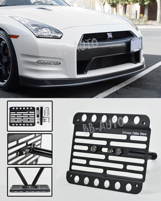 For 11-Up Nissan GTR R35 Front Tow Hook License Plate Mount Relocator ...