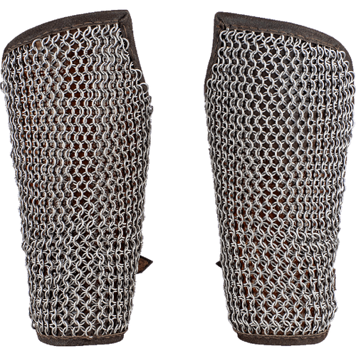 Leather & Chainmail Vambraces - Leather Arm Guard - Arm Armor | eBay