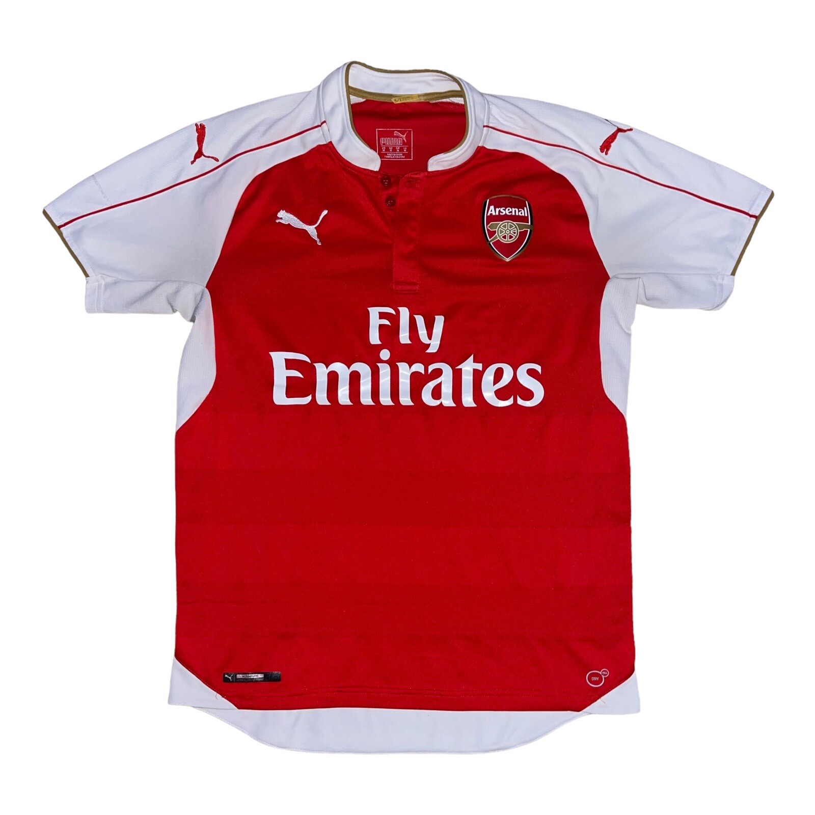 Puma Arsenal Jersey Red Fly Emirates 2015 2016 Home Adult Mens Medium ...