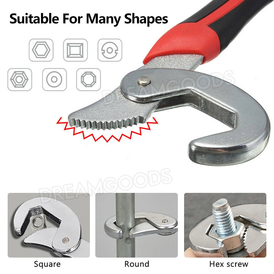 4PCS Universal Wrench Set Quick Snap N Grip & Spanner Adjustable Multi ...