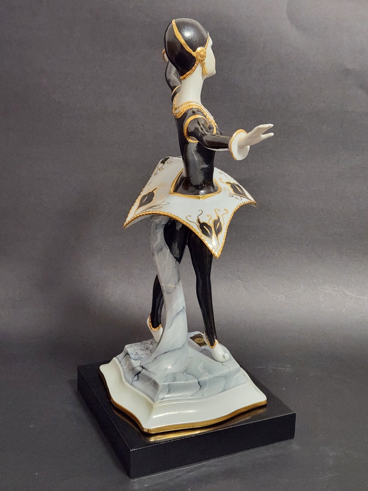 CAPODIMONTE - MARIO PEGORARO - ART DECO ESTER BALLERINA FIGURINE WITH ...