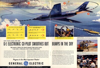 McDonnell F3H Demon for General Electric electronic Co-Pilot ad 1955 | eBay
