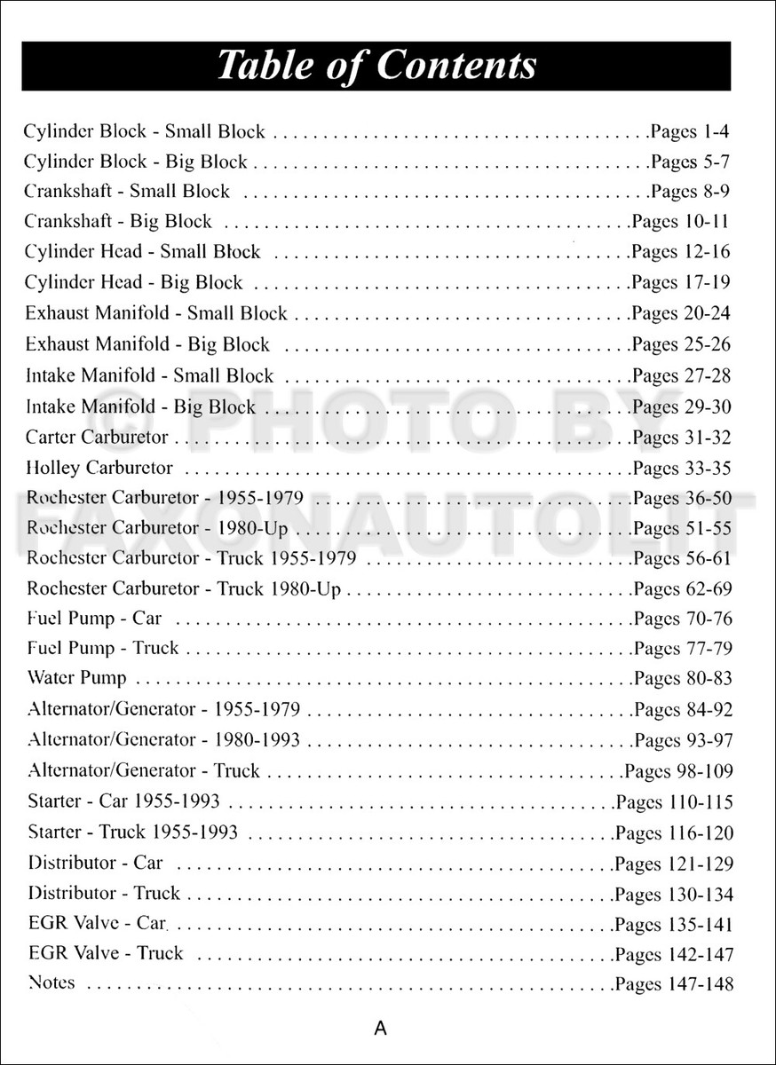 Chevy Engine Identification Chart Pdf - Infoupdate.org