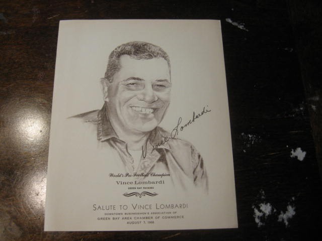 1968 "Salute to Vince Lombardi" Program Packers Green Bay Area Chamber ...