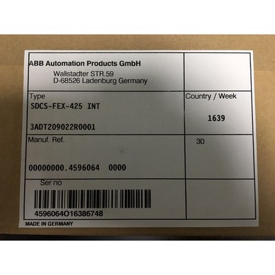 ONE NEW ABB SDCS-FEX-425 INT Excitation plate Quality assurance | eBay UK