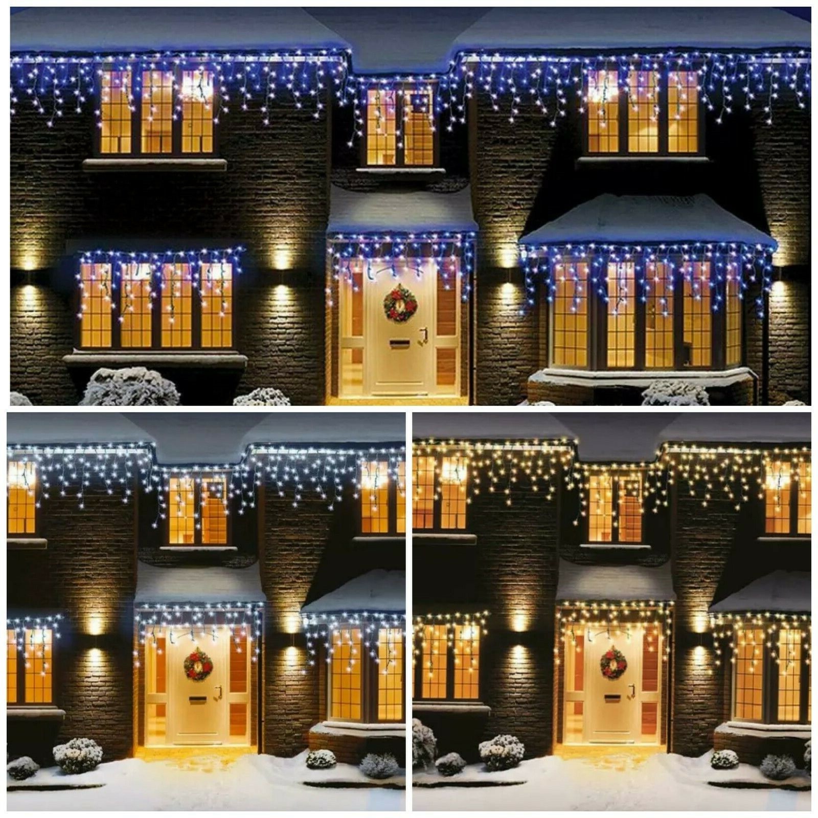 Christmas Decoration LED Chaser Lights Icicle Snowing Xmas indoor ...
