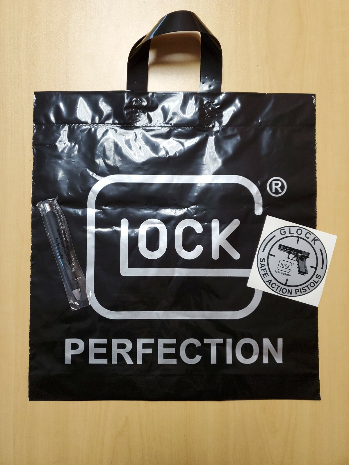 3PC Glock Promo Pack with Shopping Bag - Ink Pen Sticker Shopping Bag ...