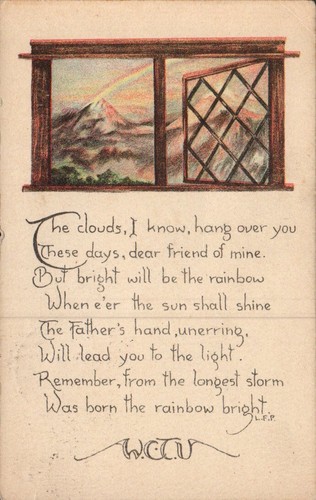 C 1916 WCTU WOMAN'S CHRISTIAN TEMPERANCE UNION PC L F PEASE VERSE ...