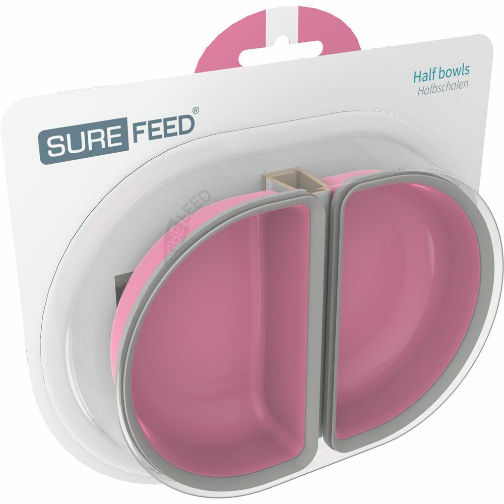 Sure PetCare Surefeed Half Bowls in Pink HBOWL2PK | eBay