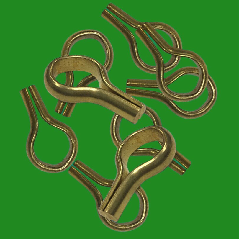 6x Brass Banjo Shelf Stud Hook Supports with Sleeve Cabinet Bookcase ...