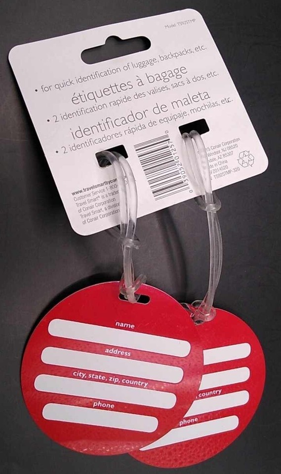 LUGGAGE - Travel Smart by Conair SMART TAGS - Luggage Tags ~ Model ...
