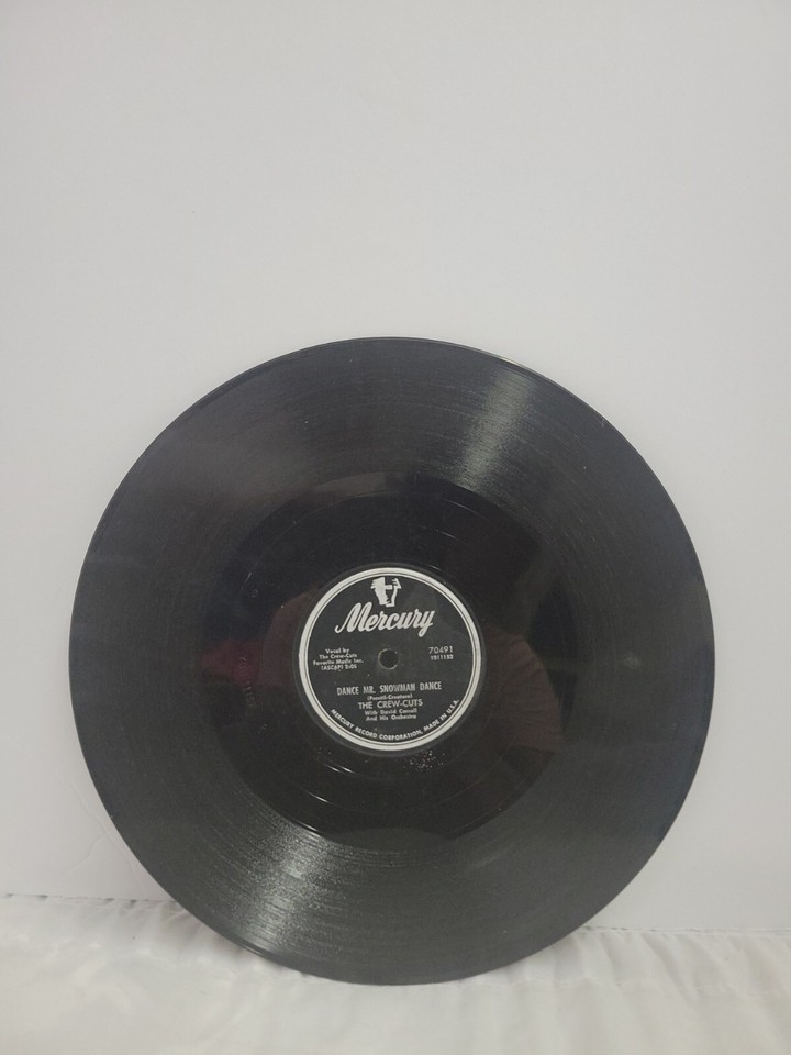 Vintage 78rpm The Crew Cuts Twinkle Toes Dance Mr. Snowman Dance Record ...