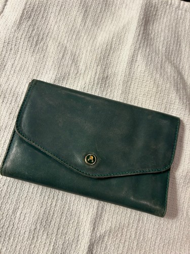 Vintage ANTONINI LEATHER Tri-fold WALLET w change purse FLORENCE ITALY ...
