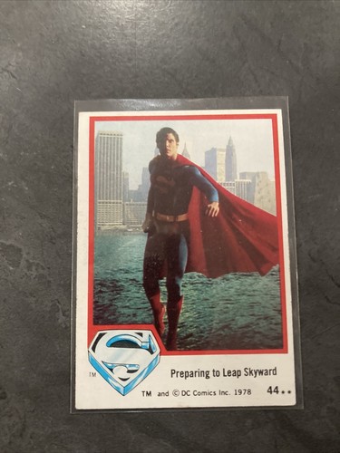 Vintage 1978 Topps Superman Preparing to Leap Skyward Card-44 | eBay