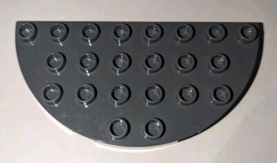 Lego Duplo Round Corner 4x8 Base Plate Dark Gray Part # 29304 Piece ...