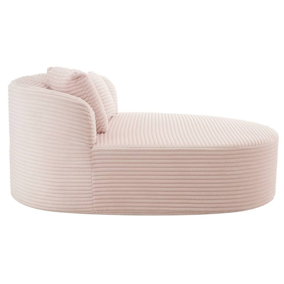 [US]Modern Chaise Lounge Sofa Boneless Couch 51.6" Sofa Bed Compression ...