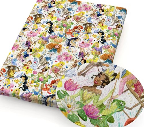 Disney Princess Tiana Merida Snow White polyCotton Fabric Half Yard (18 ...