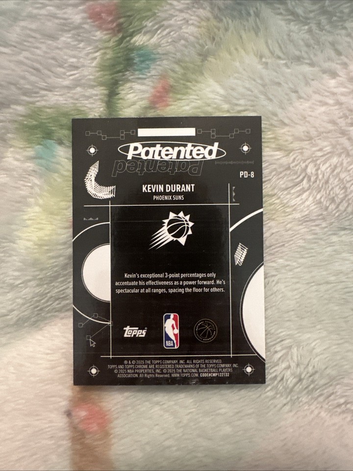 2025-26 Topps Chrome Kevin Durant CASE HIT SSP Patented PD-8 Phoenix ...