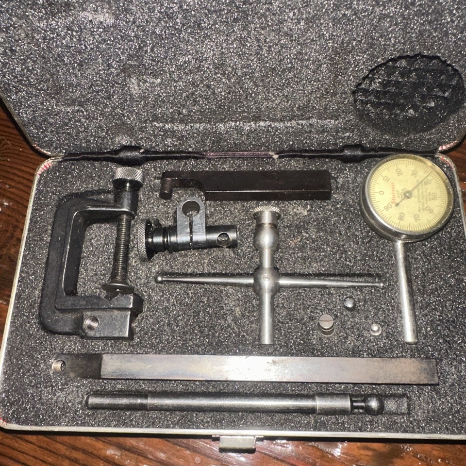 Starrett Tools USA Dial Test Indicator Kit Tool Set Universal w/Case ...