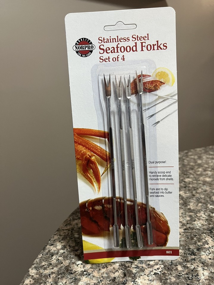 4 PACK OF LOBSTER CRAB METAL PICKS FORK & SCOOP ENDS FREE SHIPPING | eBay