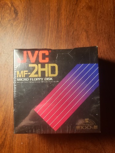 JVC Micro Floppy Disk 3.5" Diskette MF-2HD Factory Sealed Box of 10 ...