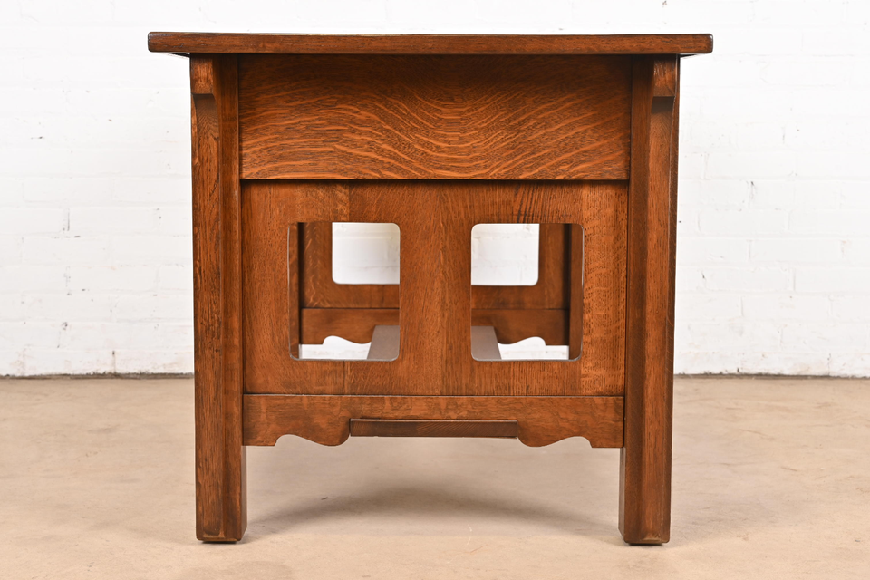 Lifetime Furniture Antique Mission Oak Arts & Crafts Desk or Library ...