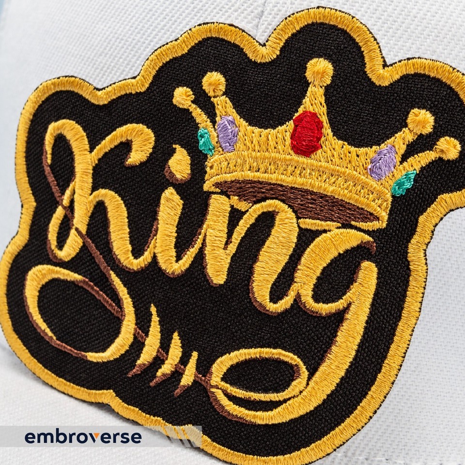 King Patch - Embroidered Gold Crown - Iron On Cool Patches - Size: 3.8 ...