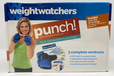 WEIGHT WATCHERS Punch DVD Boxed Set - 3 Workout Levels, Weighted Gloves ...