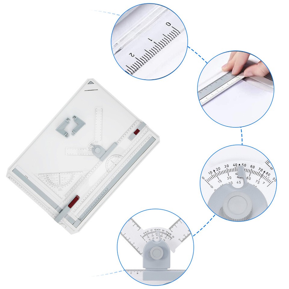 A3 Drawing Board Table with Parallel Motion Adjustable Angle Drafting ...