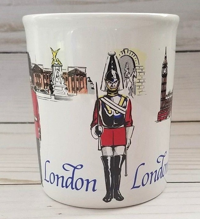 England Mug London Guarf Coffee Cup Tea Policeman Beefeater made in ...