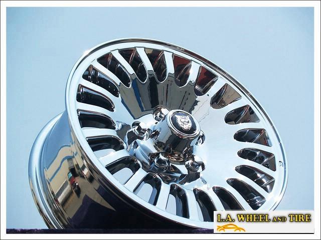 SET OF 4 CHROME 16" JAGUAR XJ6 XJ8 XJ12 XJS VANDEN PLAS OEM WHEELS RIMS ...