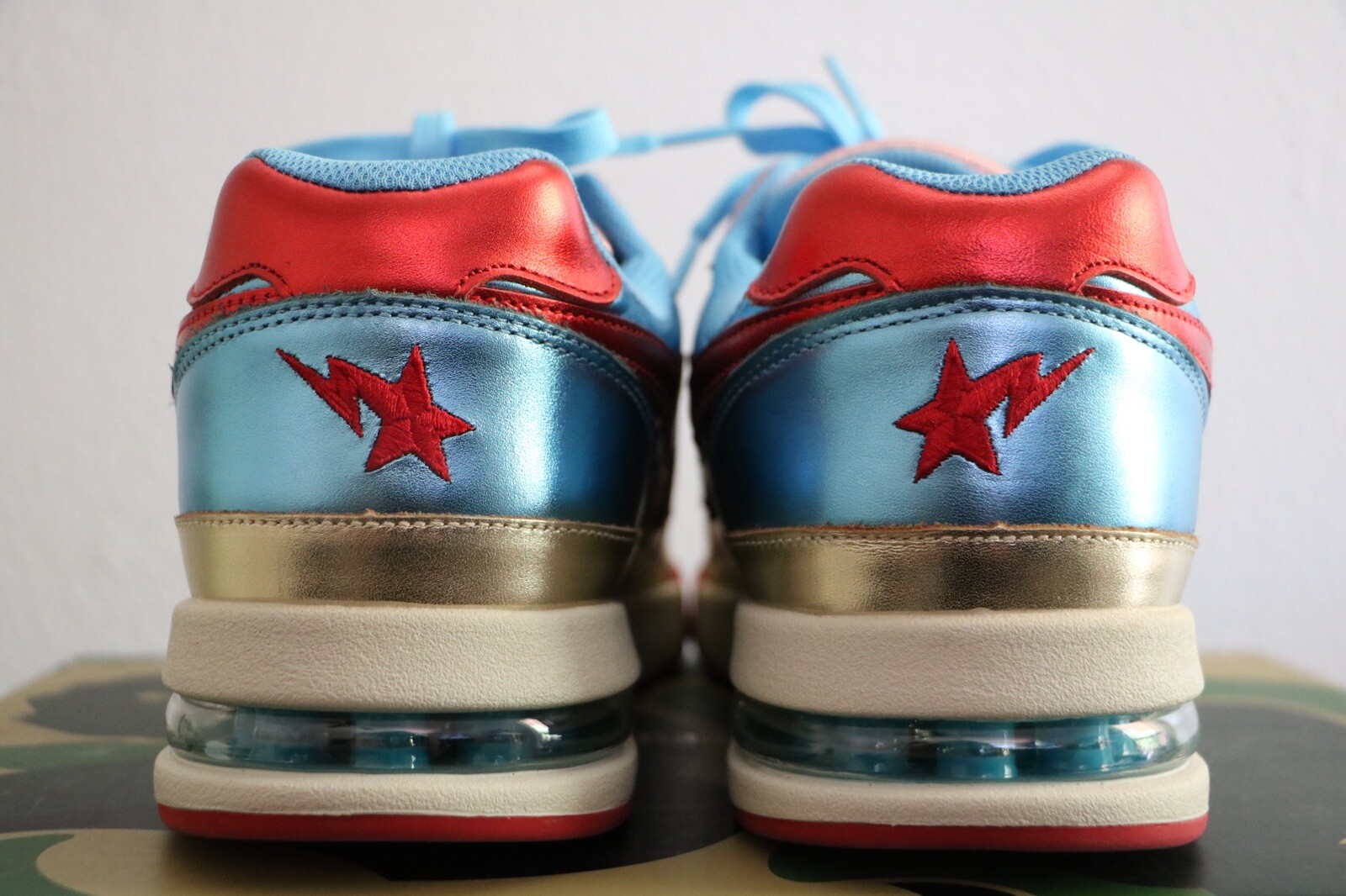 2021 BAPE ROAD STA Sneakers Shiny Pink x Blue A Bathi… - Gem