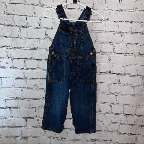Oshkosh B'Gosh Infant Toddler Boys Dark Wash Denim Overalls Size 18 ...