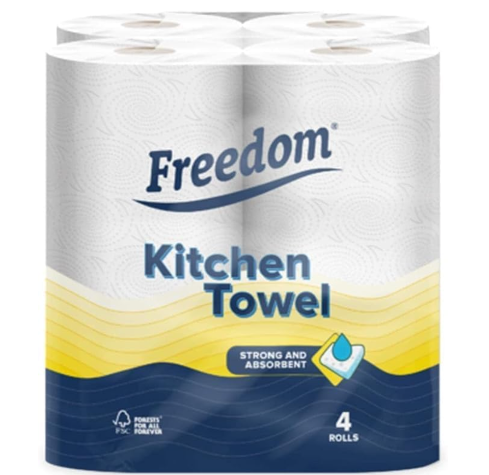 24 Rolls Rhino Super Strong and Absorbent Multi Purpose Kitchen Roll ...