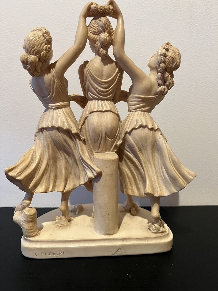 G. RUGGERI THE 3 MUSES resin and marble statuette marked | eBay