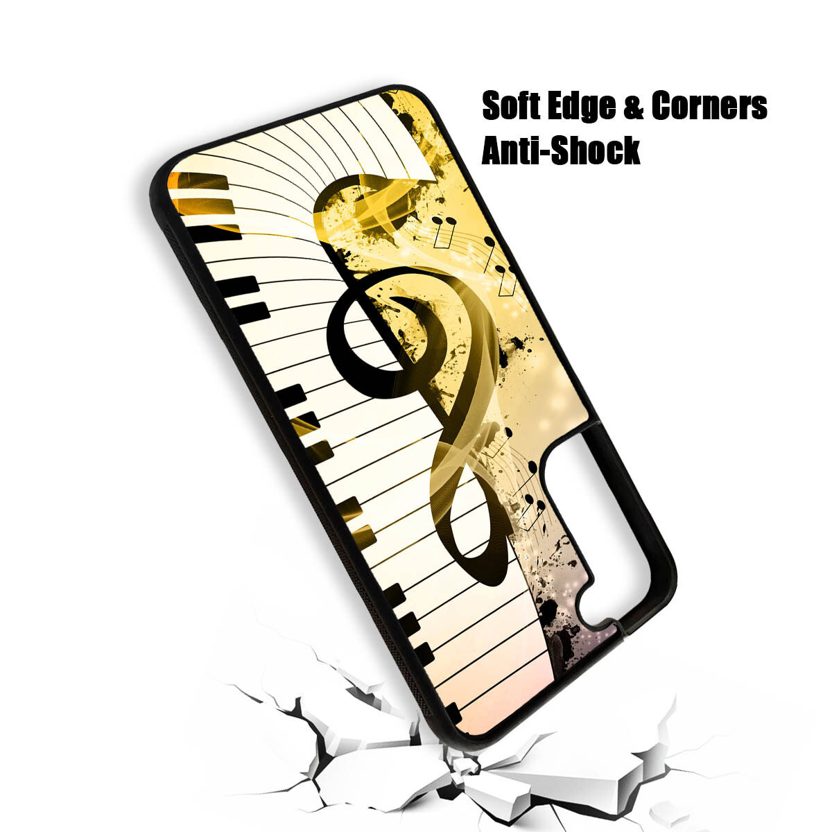 ( For Samsung S23 Plus / S23+ ) Back Case Cover AJ12221 Music Sign ...