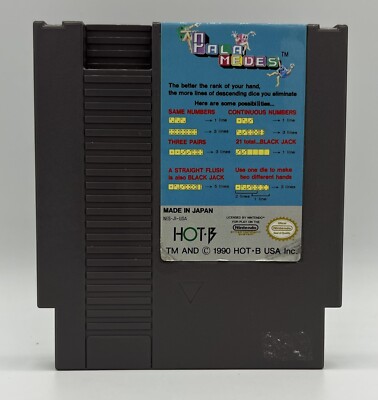 Nintendo NES Palamedes Tested & Working Authentic Game Cartridge Hot-B ...