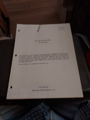 MOTOROLA M6809 XDOS ABSOLUTE ASSEMBLER REFERENCE MANUAL | eBay