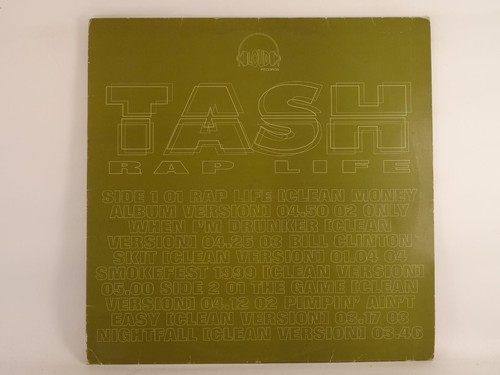 TASH RAP LIFE (188) 7 Track Promo 12" Single Picture Sleeve EPIC | eBay