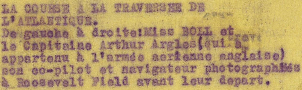 Mabel Boll, la Reine des diamants traverse l'Atlantique. Aviateurs ...