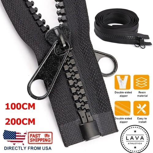 40in 79in Heavy Duty Separating Double Pull Metal Slider Marine Grade Zipper US | eBay
